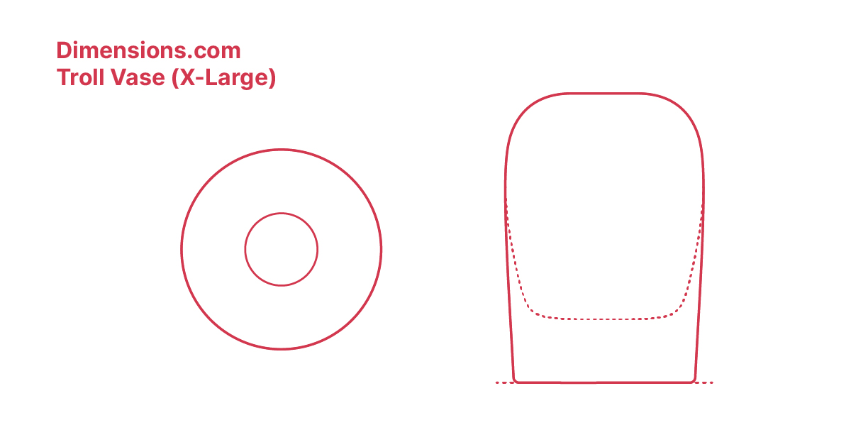 Troll Vase (X-Large) Dimensions & Drawings | Dimensions.com