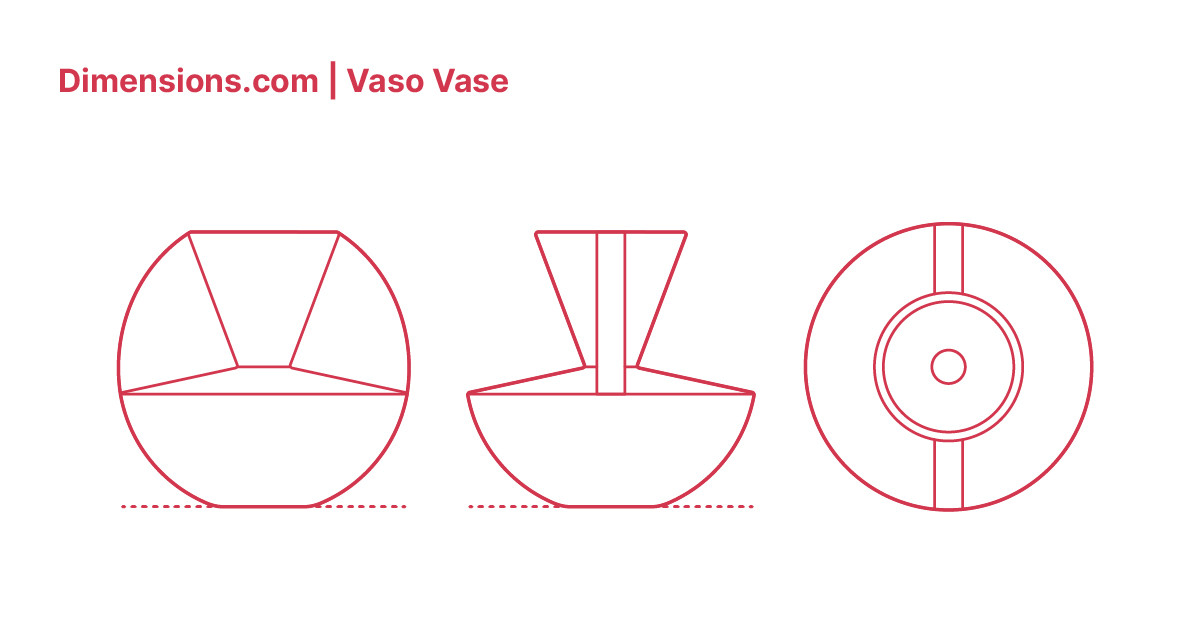 Vaso Vase Dimensions & Drawings | Dimensions.com