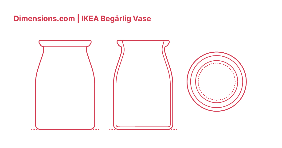 IKEA Begärlig Vase Dimensions & Drawings | Dimensions.com