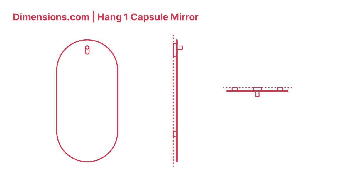 Hang 1 Capsule Mirror Dimensions & Drawings | Dimensions.com