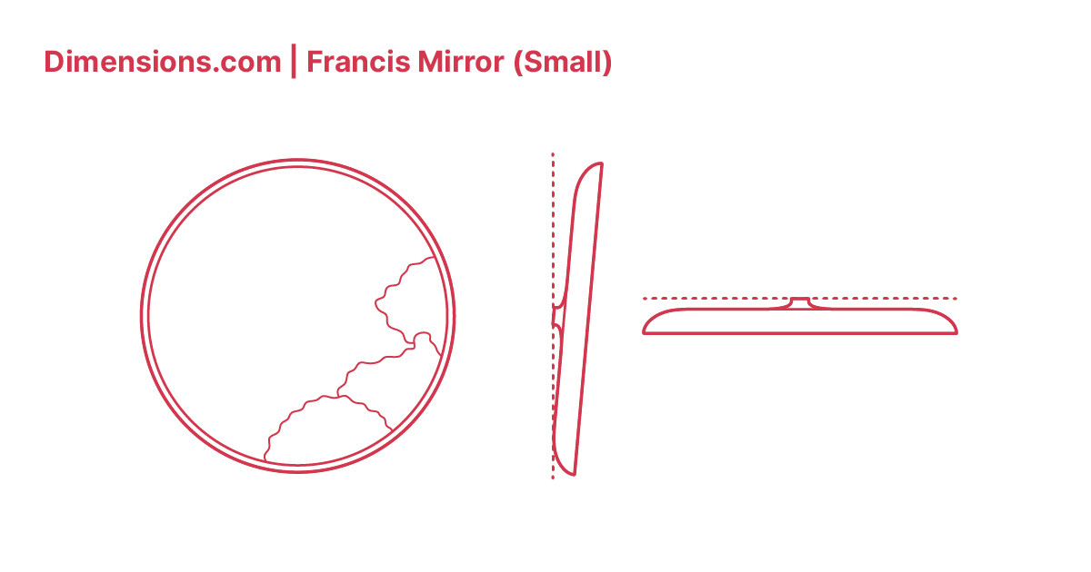 Francis Mirror (Large) Dimensions & Drawings | Dimensions.com