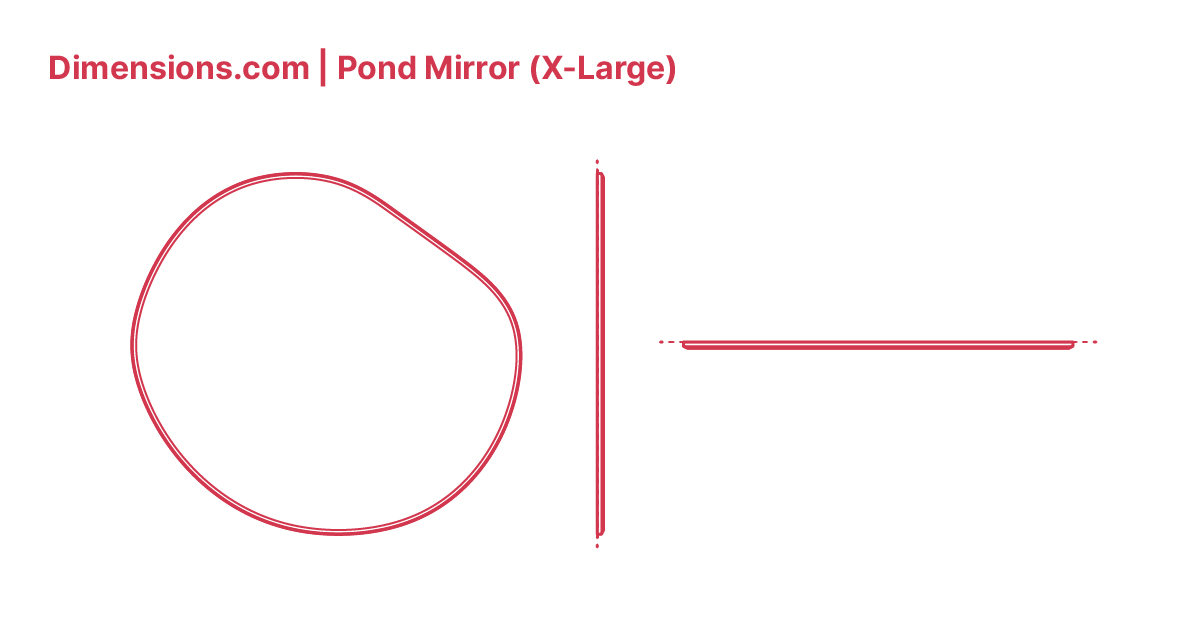Pond Mirror (X-Large) Dimensions & Drawings | Dimensions.com