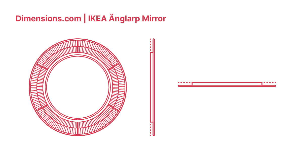 IKEA Änglarp Mirror Dimensions & Drawings | Dimensions.com