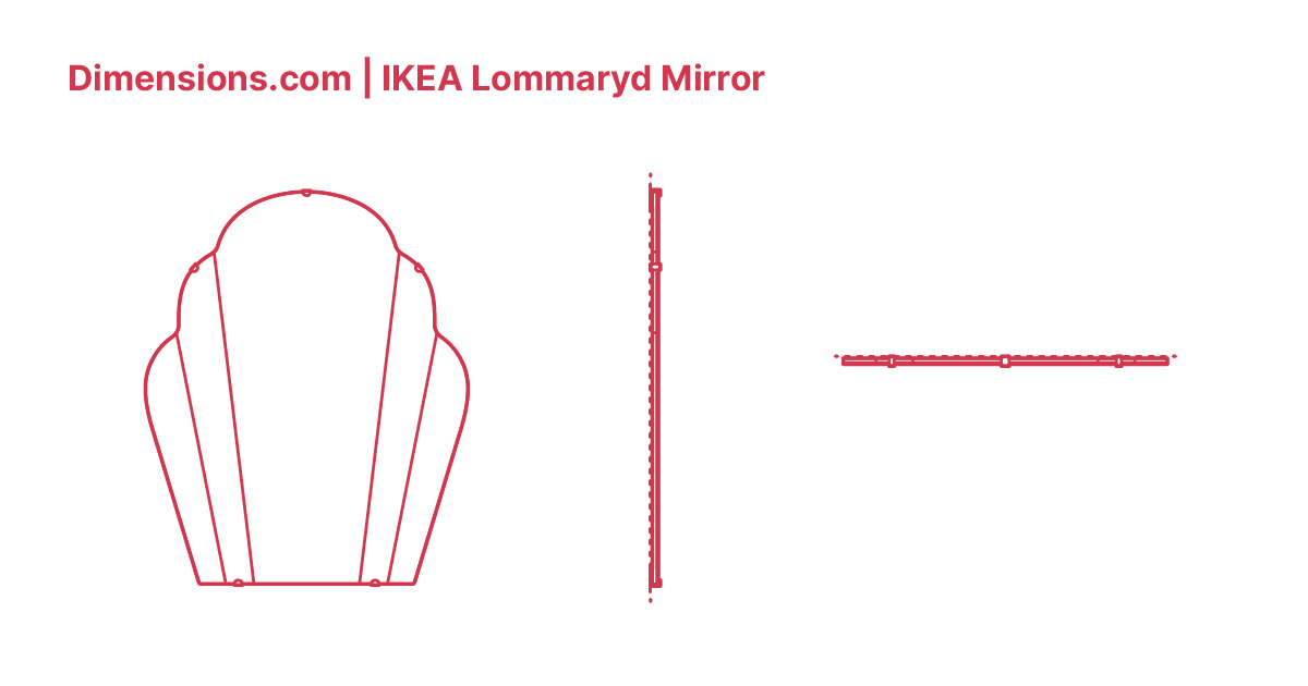 IKEA Lommaryd Mirror Dimensions & Drawings | Dimensions.com