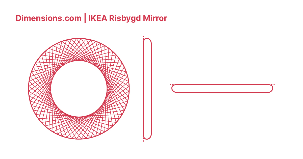 IKEA Risbygd Mirror Dimensions & Drawings | Dimensions.com