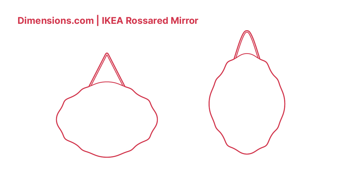 IKEA Rossared Mirror Dimensions & Drawings | Dimensions.com