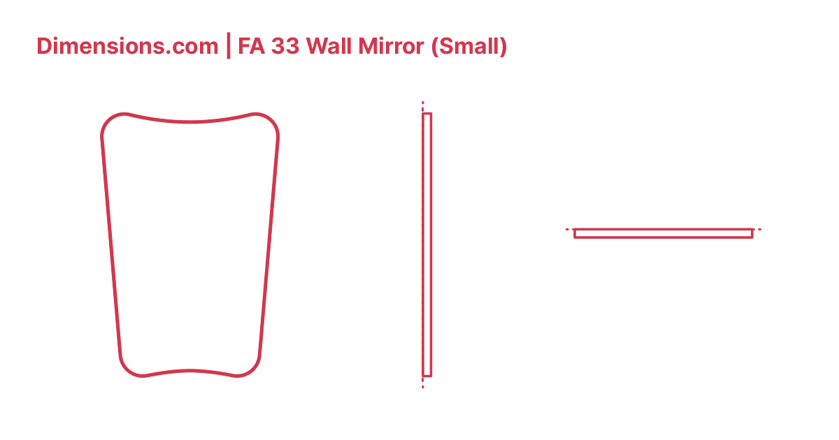 FA 33 Wall Mirror (Small) Dimensions & Drawings | Dimensions.com