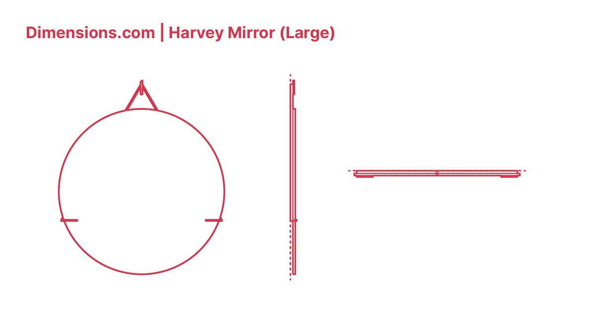 Harvey Mirror (Large) Dimensions & Drawings | Dimensions.com