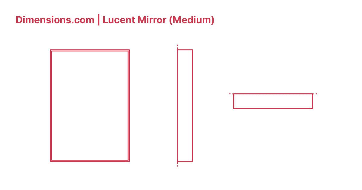 Lucent Mirror (Medium) Dimensions & Drawings | Dimensions.com