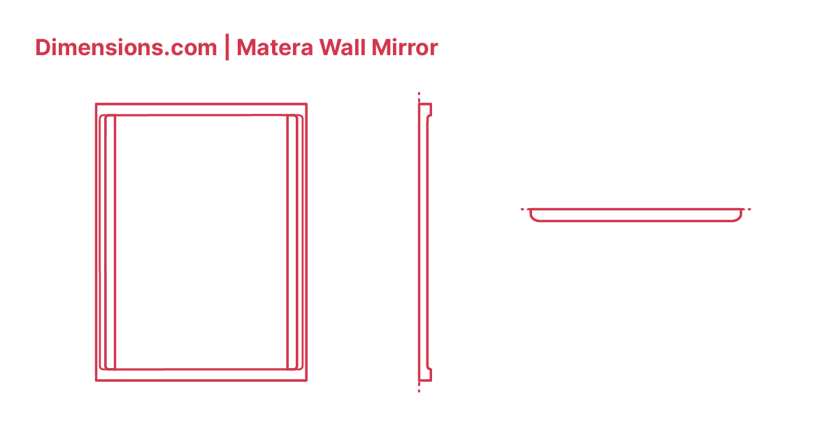 Matera Wall Mirror Dimensions & Drawings | Dimensions.com