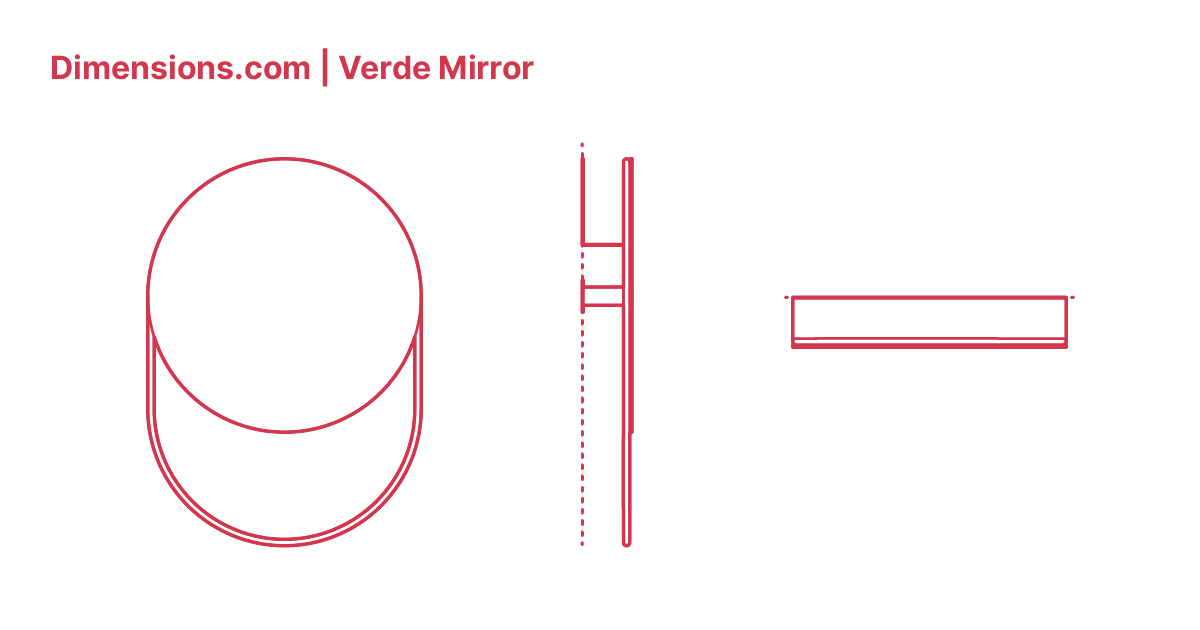Verde Mirror Dimensions & Drawings | Dimensions.com