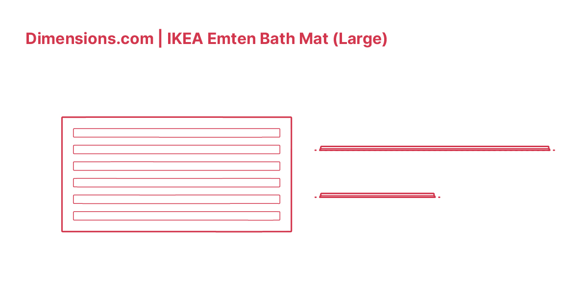 IKEA Emten Bath Mat (Large) Dimensions & Drawings | Dimensions.com