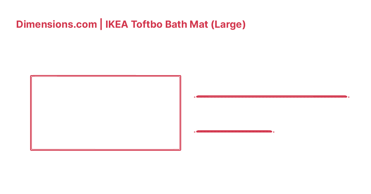 IKEA Toftbo Bath Mat (Large) Dimensions & Drawings | Dimensions.com