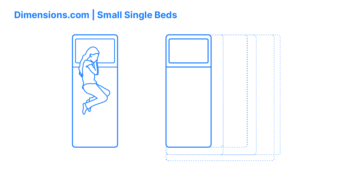Small Single Bed Dimensions & Drawings | Dimensions.com