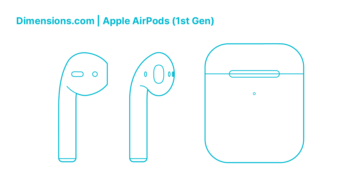 Apple AirPods (1st Gen) Dimensions & Drawings | Dimensions.com