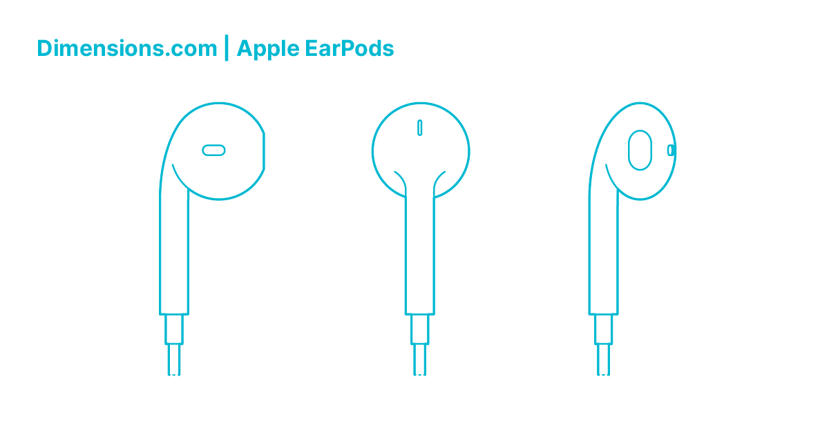 Apple EarPods Dimensions & Drawings | Dimensions.com