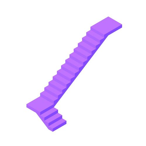 U-Shaped Straight Stairs Dimensions & Drawings | Dimensions.com