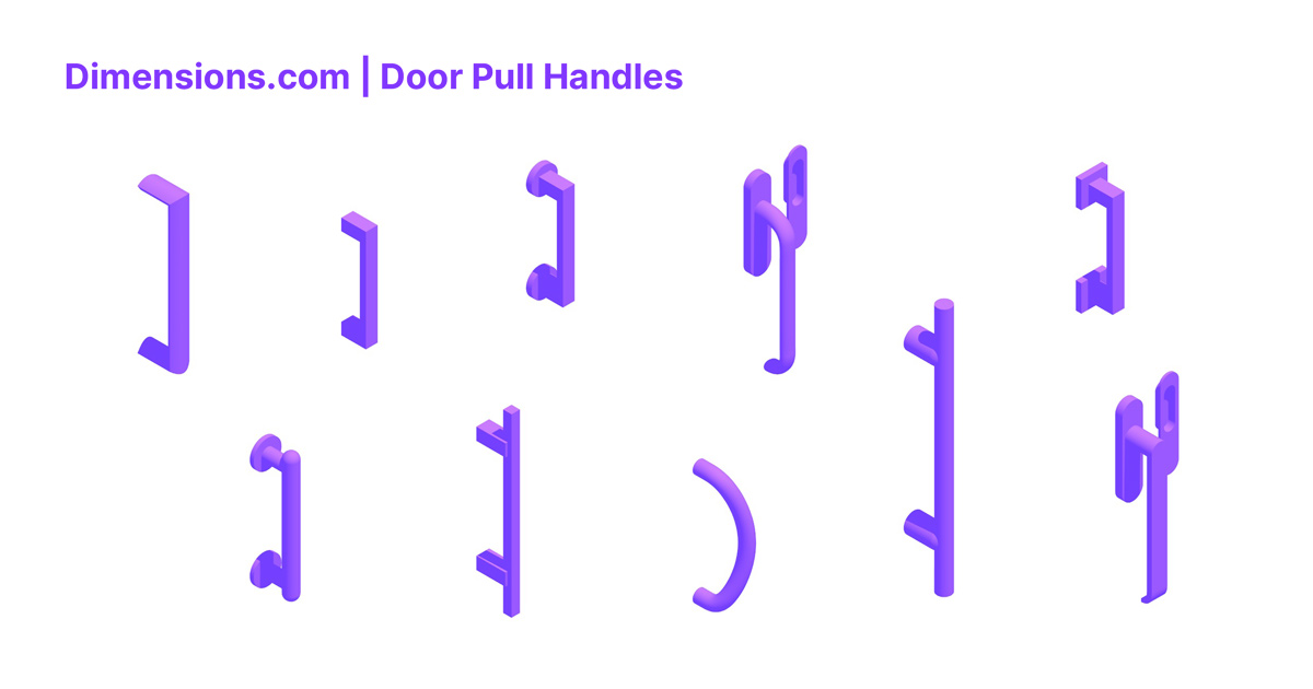 Door Pull Handles Dimensions & Drawings | Dimensions.com