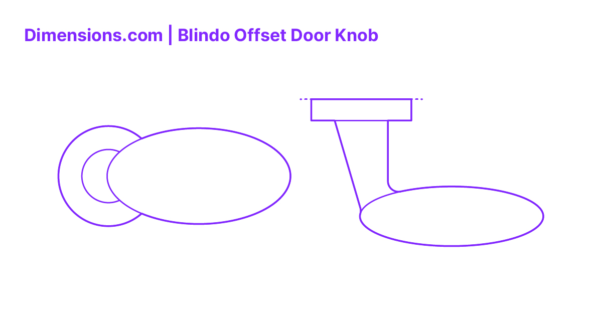 Blindo Offset Door Knob Dimensions & Drawings | Dimensions.com