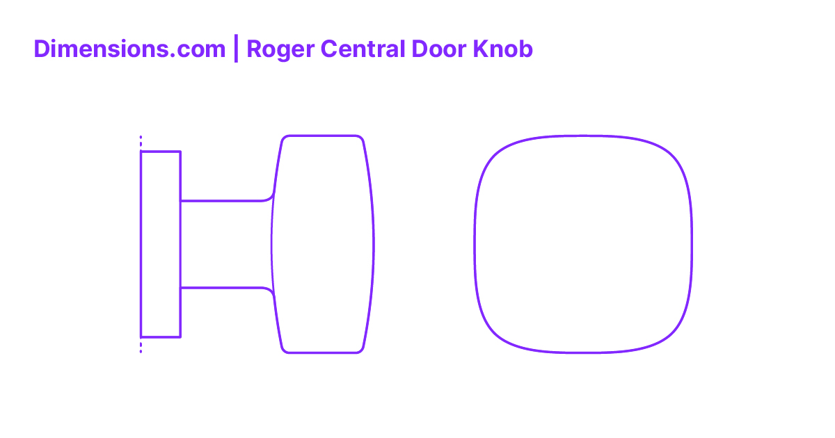 Roger Central Door Knob Dimensions & Drawings | Dimensions.com