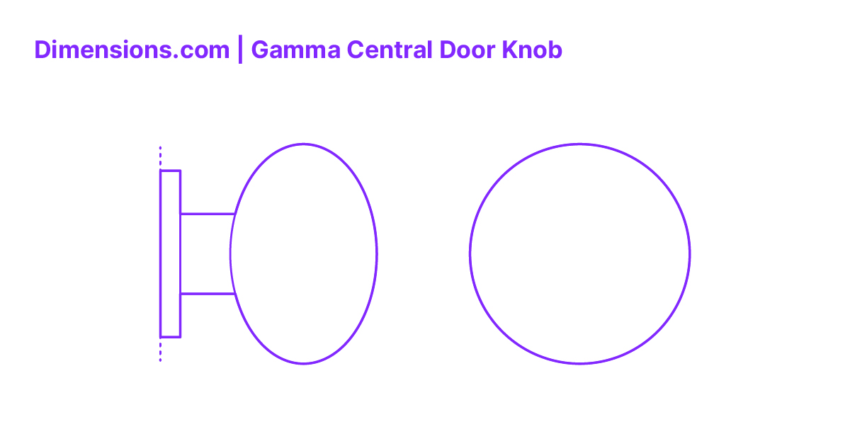 Gamma Central Door Knob Dimensions & Drawings | Dimensions.com