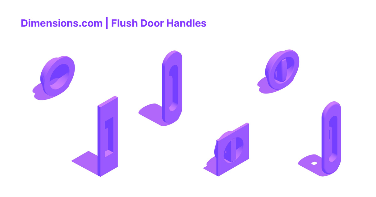 Flush Door Handles Dimensions & Drawings | Dimensions.com