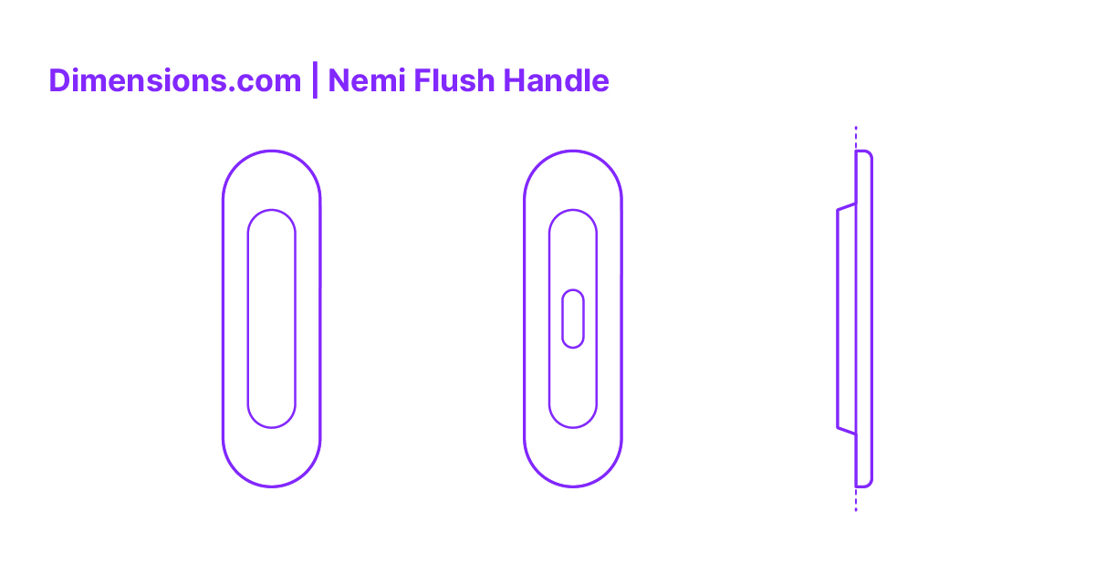 Nemi Flush Handle Dimensions & Drawings | Dimensions.com