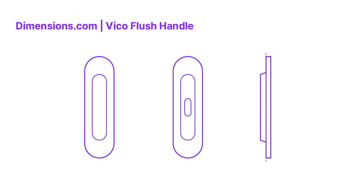 Vico Flush Handle Dimensions & Drawings | Dimensions.com