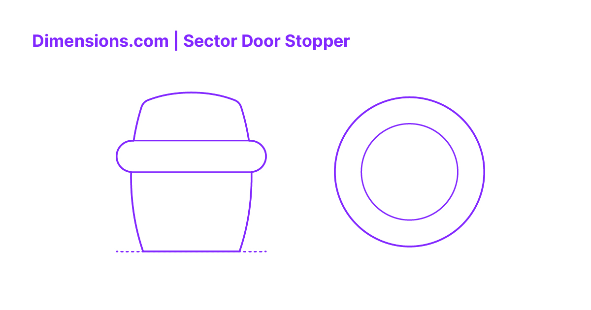 Sector Door Stopper Dimensions & Drawings | Dimensions.com