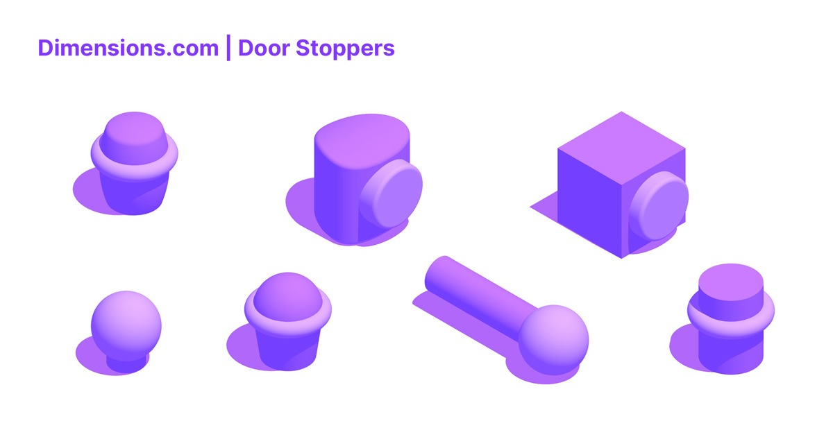 Door Stoppers | Doorstops Dimensions & Drawings | Dimensions.com