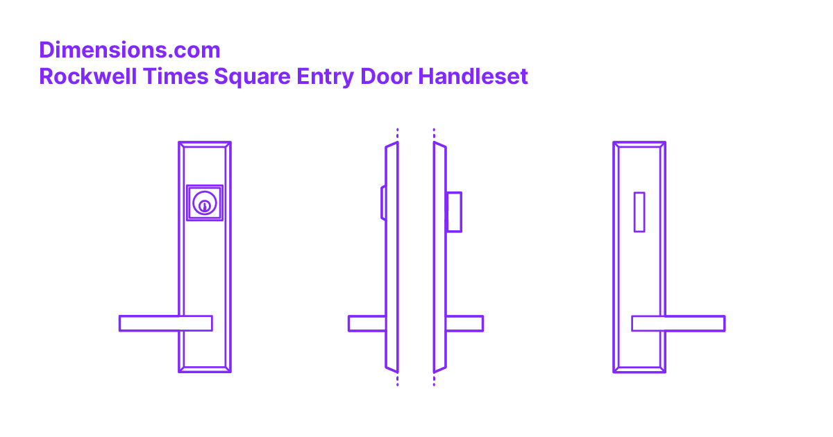Rockwell Times Square Entry Door Handleset Dimensions & Drawings ...