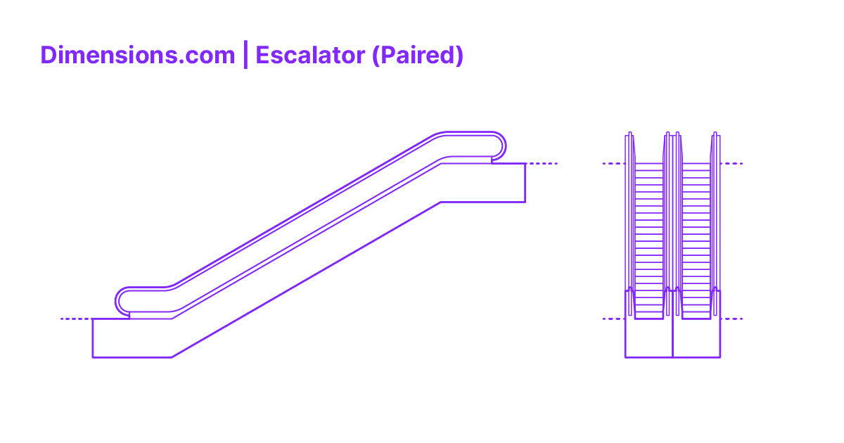 Escalator (Paired) Dimensions & Drawings | Dimensions.com