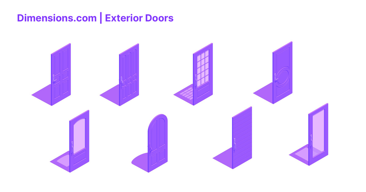 Exterior Doors | Front Doors Dimensions & Drawings | Dimensions.com