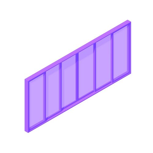Sliding Window - 3 Panels, Clear Dimensions & Drawings | Dimensions.com