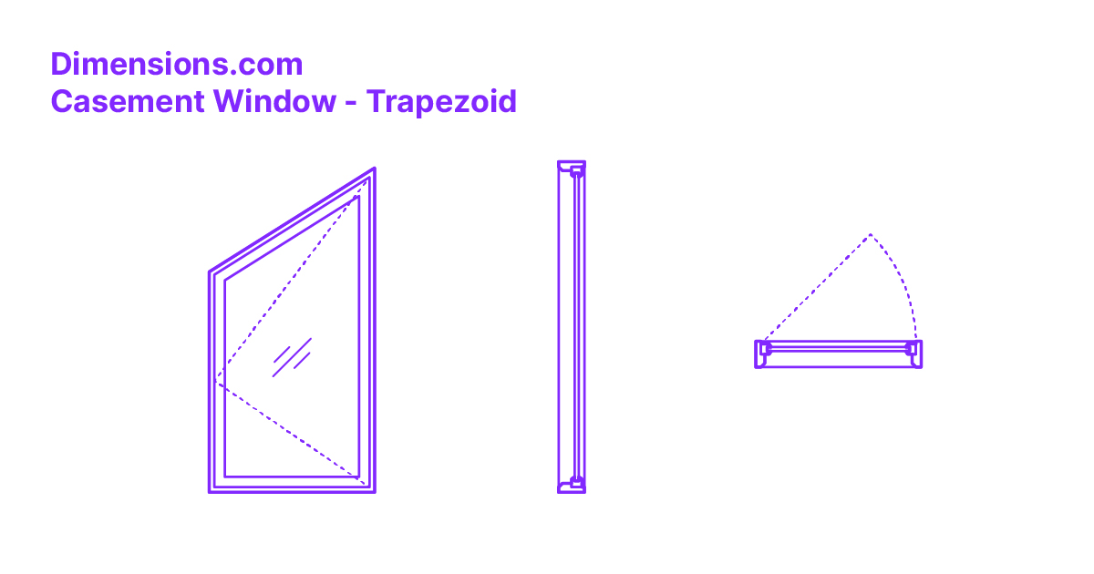 Casement Window - Trapezoid Dimensions & Drawings | Dimensions.com