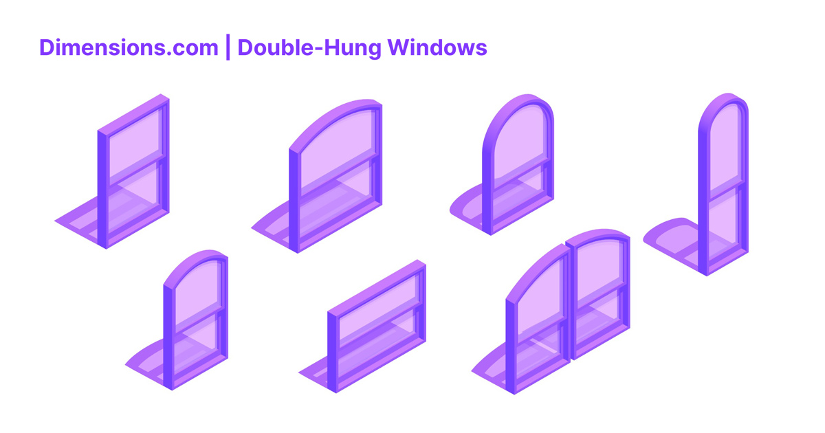 Double-Hung Windows Dimensions & Drawings | Dimensions.com