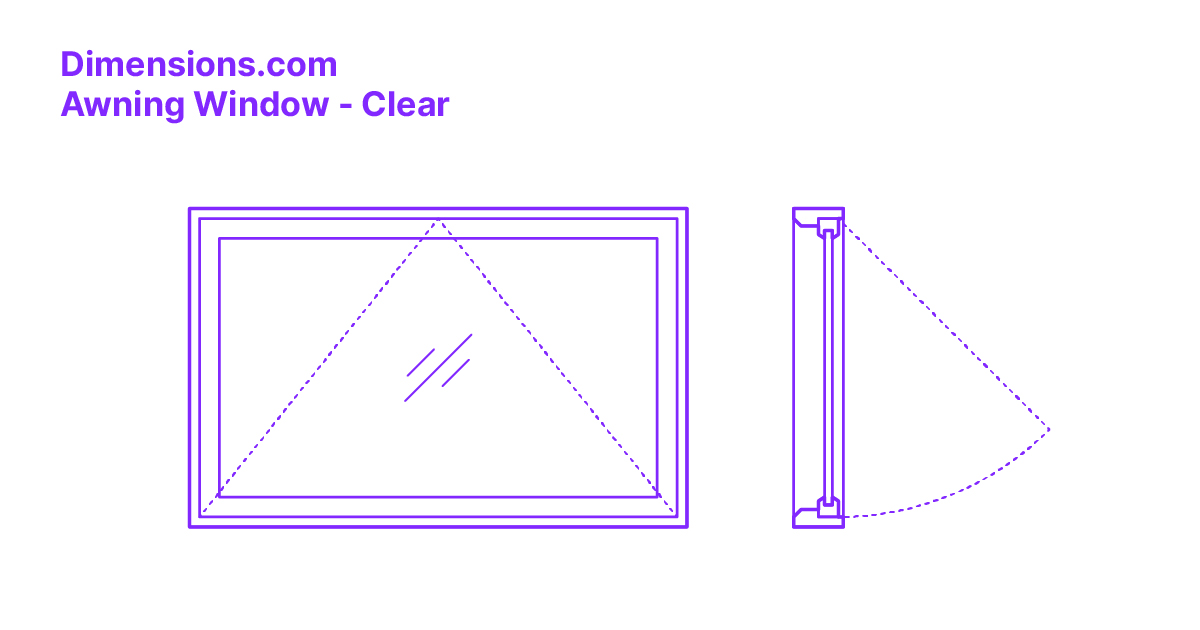 Awning Window - Clear Dimensions & Drawings | Dimensions.com