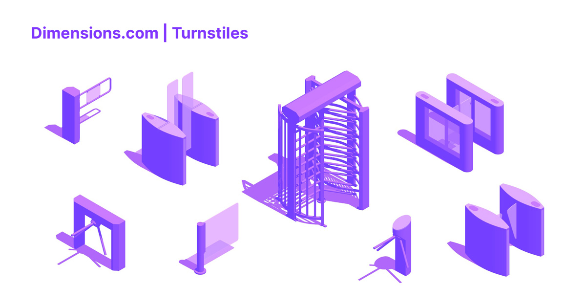 Turnstiles Dimensions & Drawings | Dimensions.com