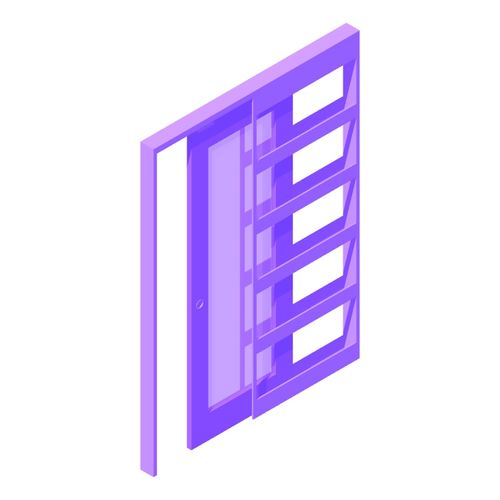 Pocket Door - Double, Glass, 1 Panel Dimensions & Drawings | Dimensions.com