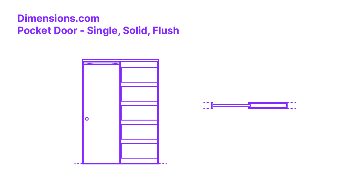 Pocket Door - Single, Solid, Flush Dimensions & Drawings | Dimensions.com