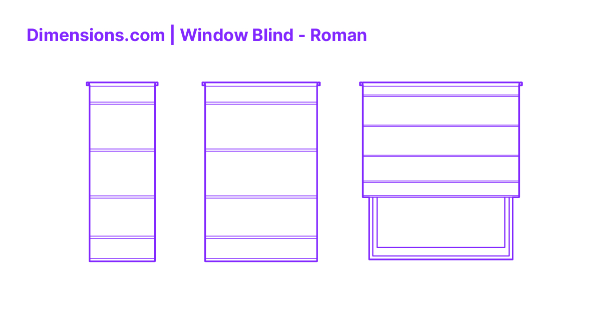 Window Blind - Roman Dimensions & Drawings | Dimensions.com