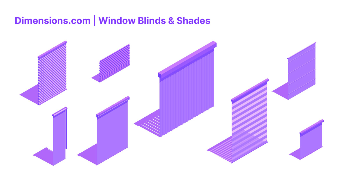 Window Blinds & Shades Dimensions & Drawings | Dimensions.com