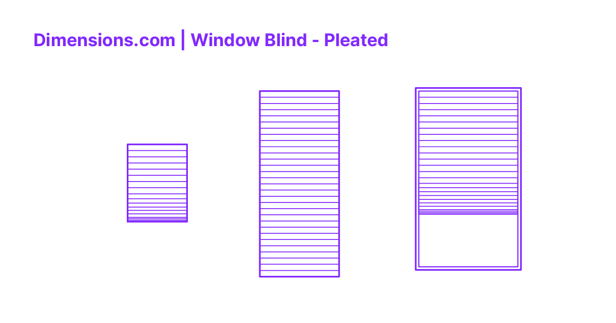 Window Blind - Pleated Dimensions & Drawings | Dimensions.com