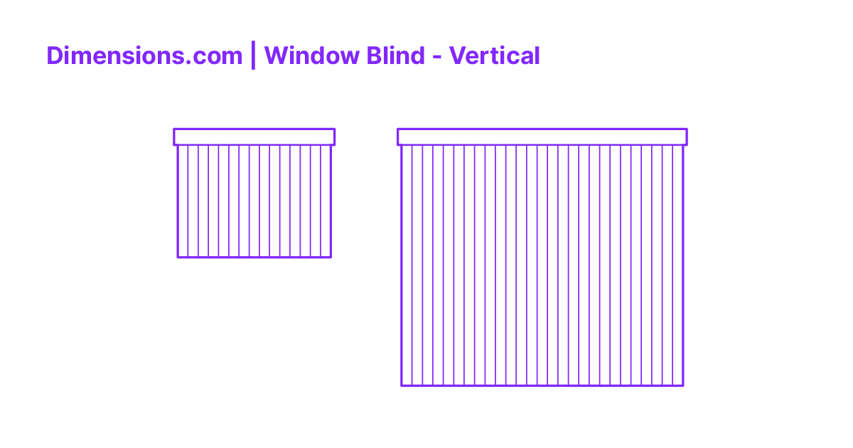 Window Blind - Vertical Dimensions & Drawings | Dimensions.com