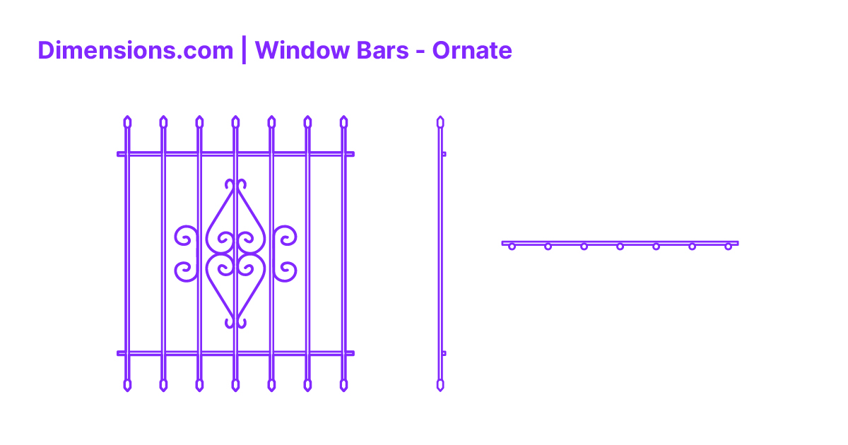 Window Bars - Ornate Dimensions & Drawings | Dimensions.com