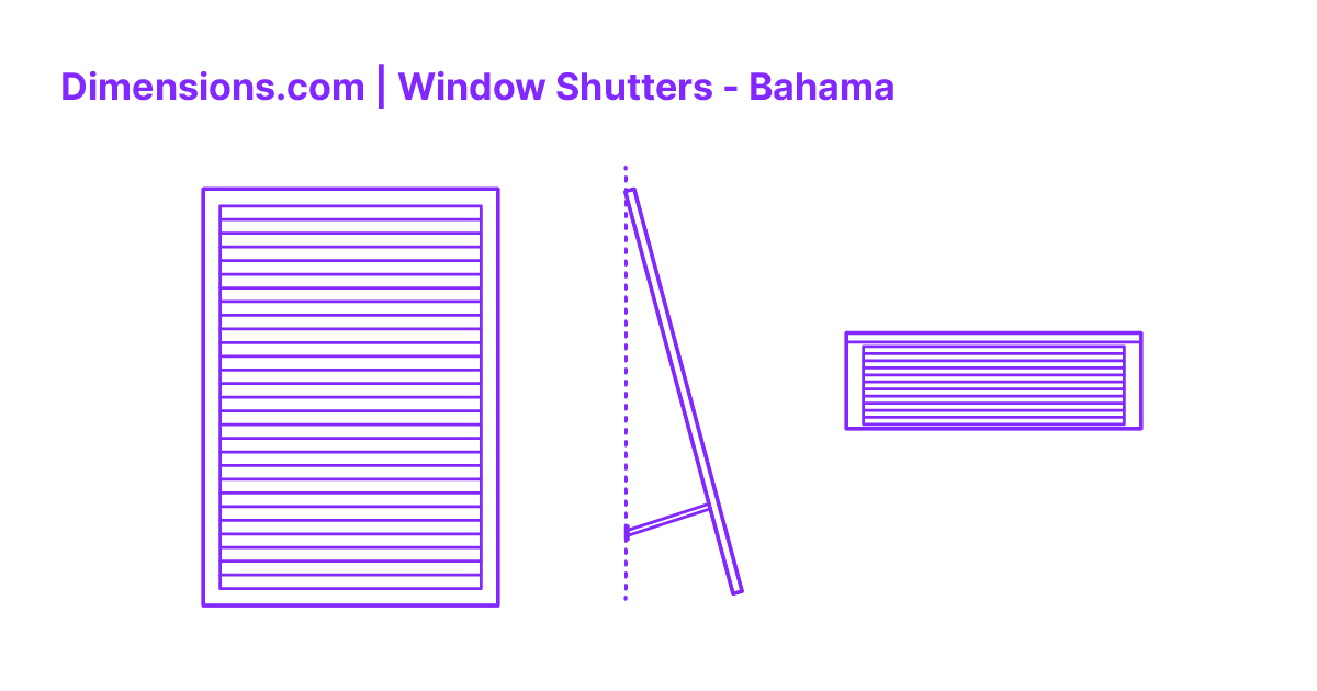 Window Shutters - Bahama Dimensions & Drawings | Dimensions.com