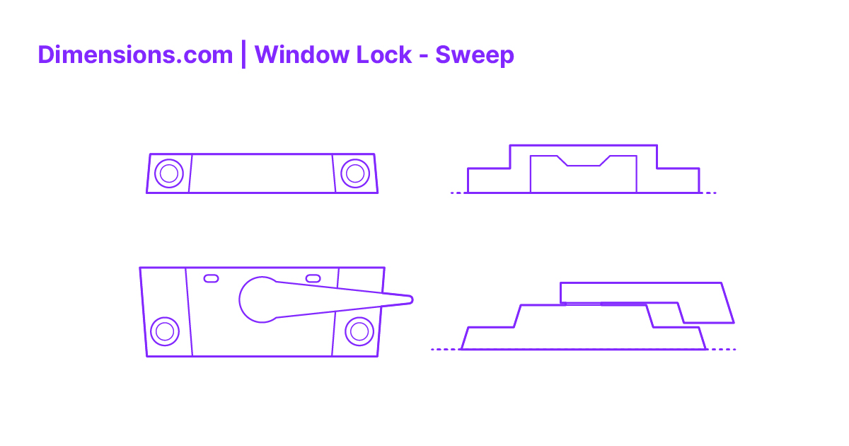 Window Lock - Sweep Dimensions & Drawings | Dimensions.com