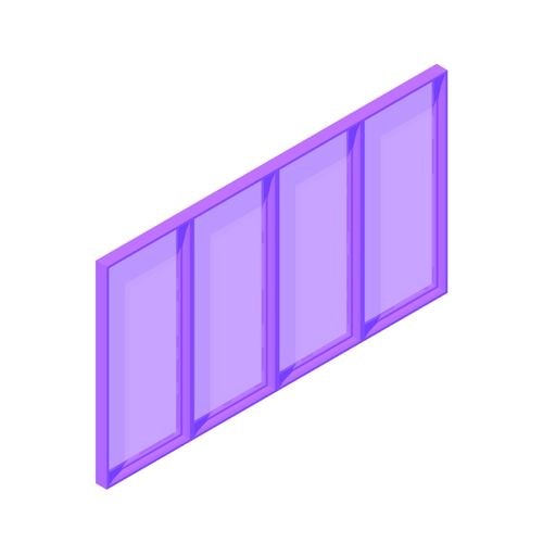 Sliding Window - 3 Panels, Clear Dimensions & Drawings | Dimensions.com