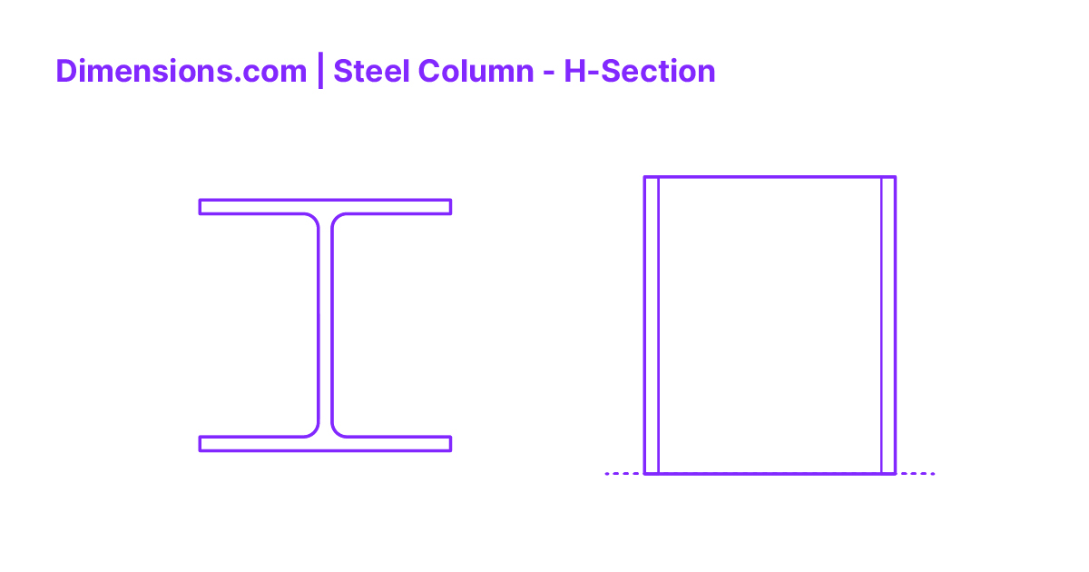 Steel Column - H-Section Dimensions & Drawings | Dimensions.com