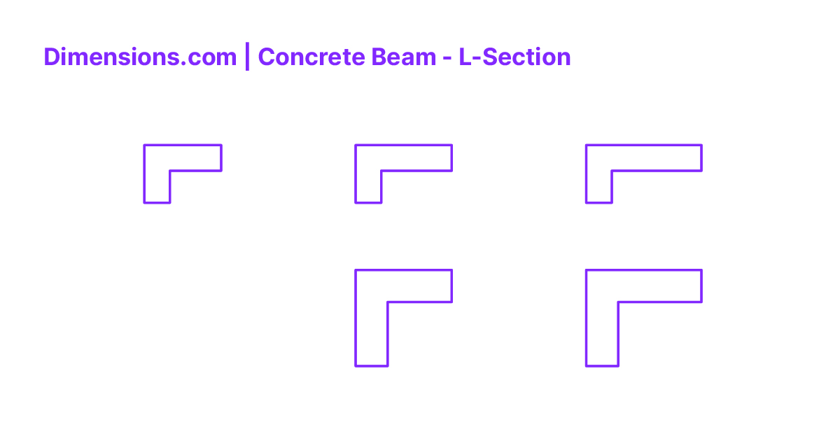 Concrete Beam - L-Section Dimensions & Drawings | Dimensions.com
